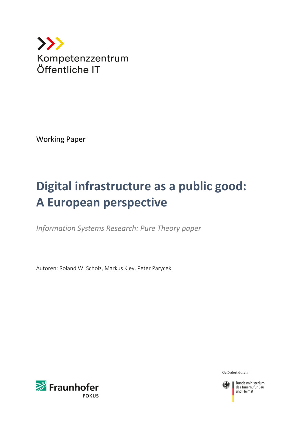 Digital infrastructure as a public good - A European perspective | Kompetenzzentrum Öffentliche ...